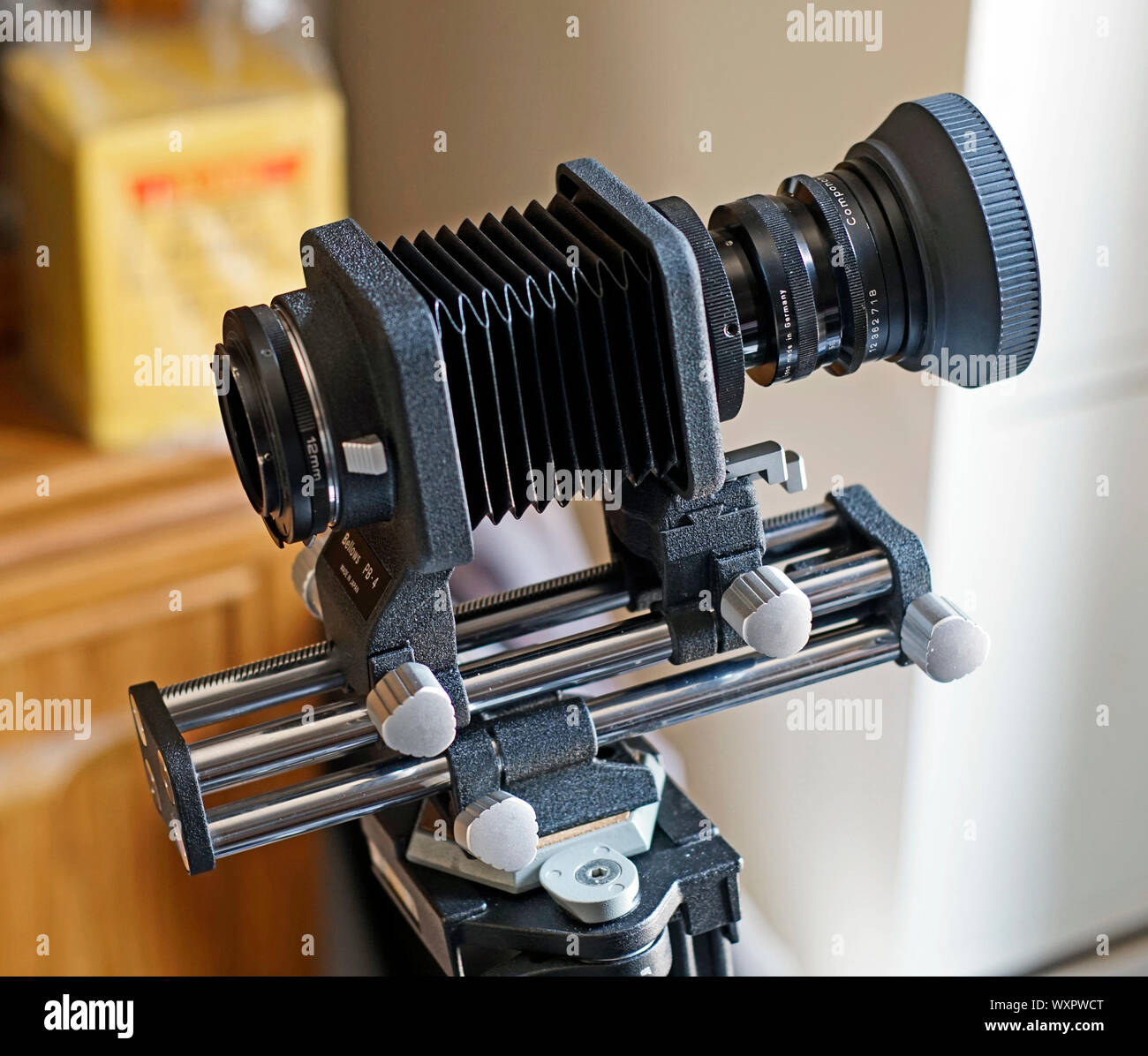 photographic close up camera tilt an shift bellows Stock Photo - Alamy