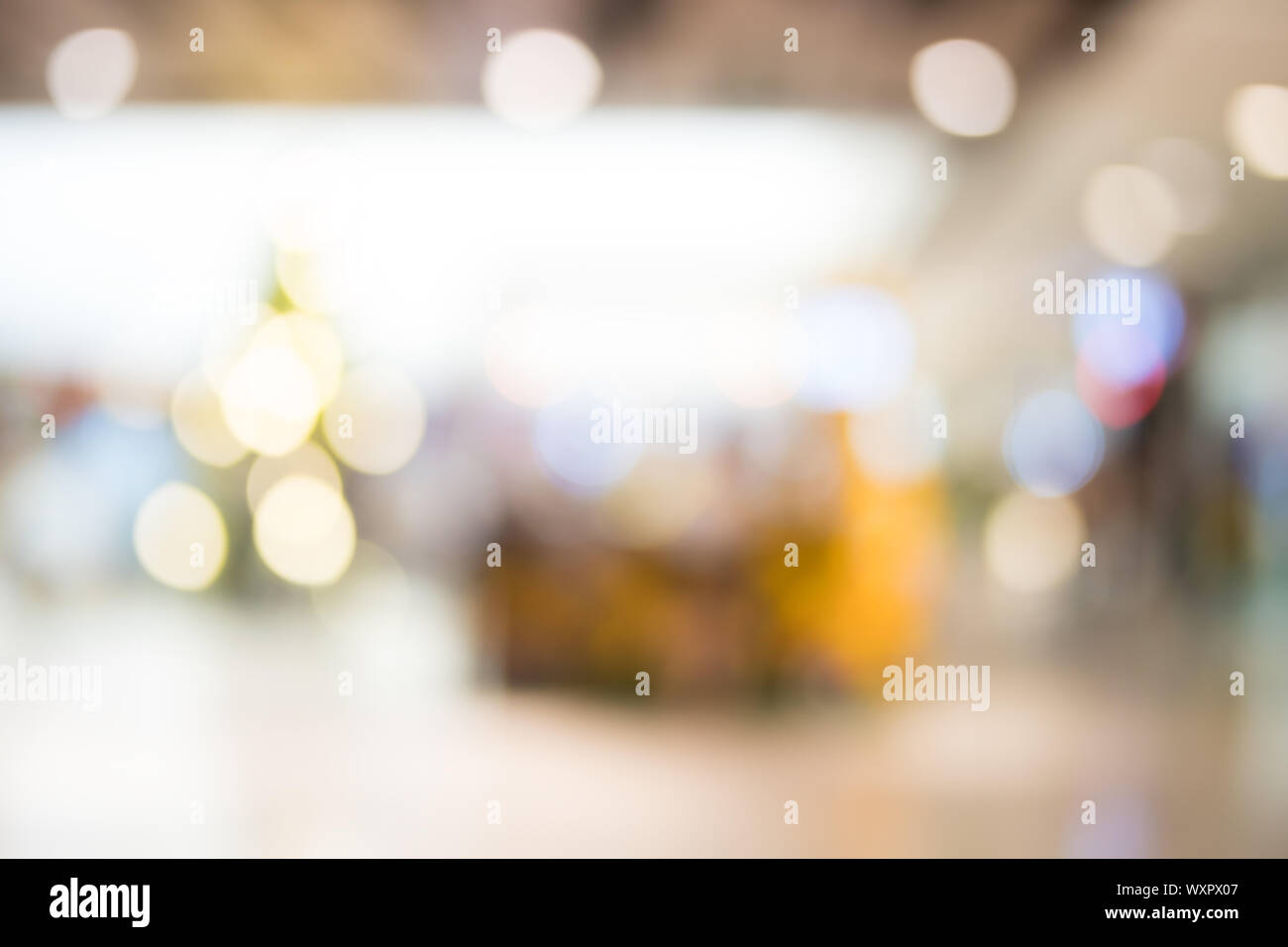 Blur store with bokeh background Stock Photo - Alamy