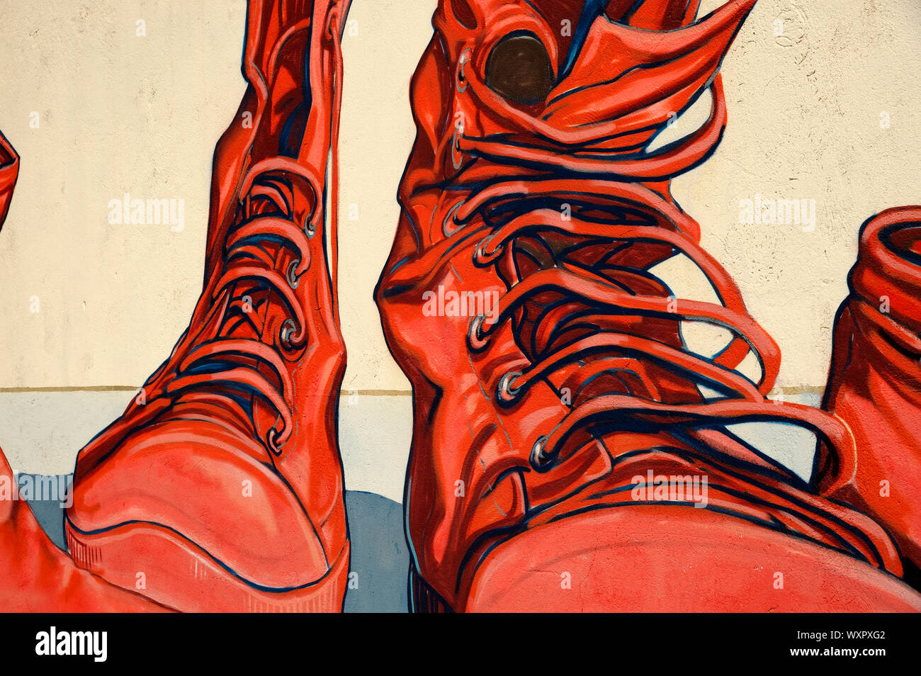 Old red shoes Stock Photo - Alamy