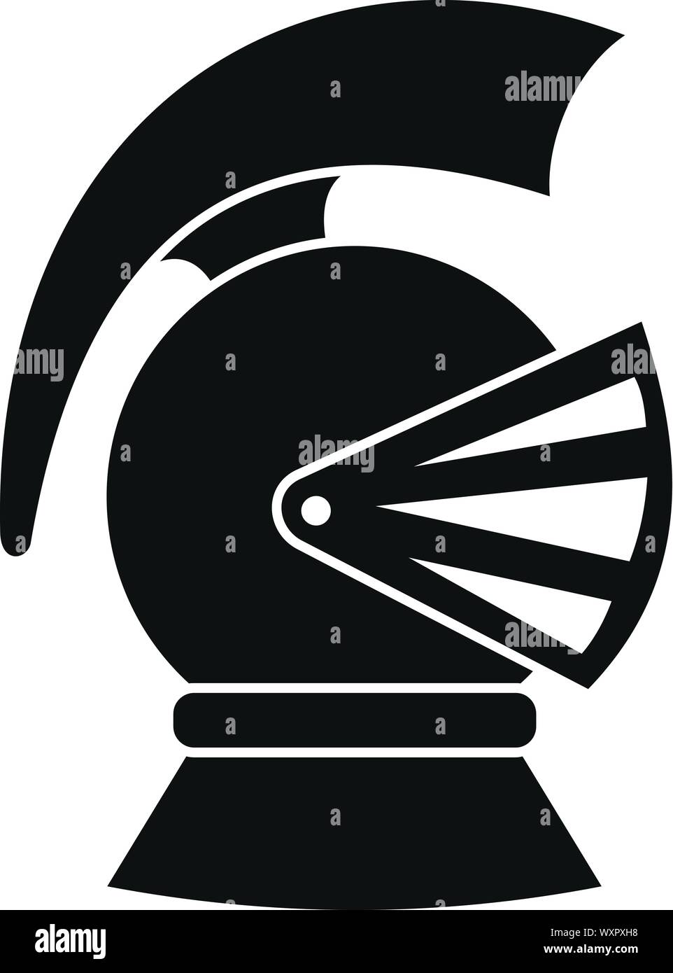 Knight battle helmet icon. Simple illustration of knight battle helmet ...