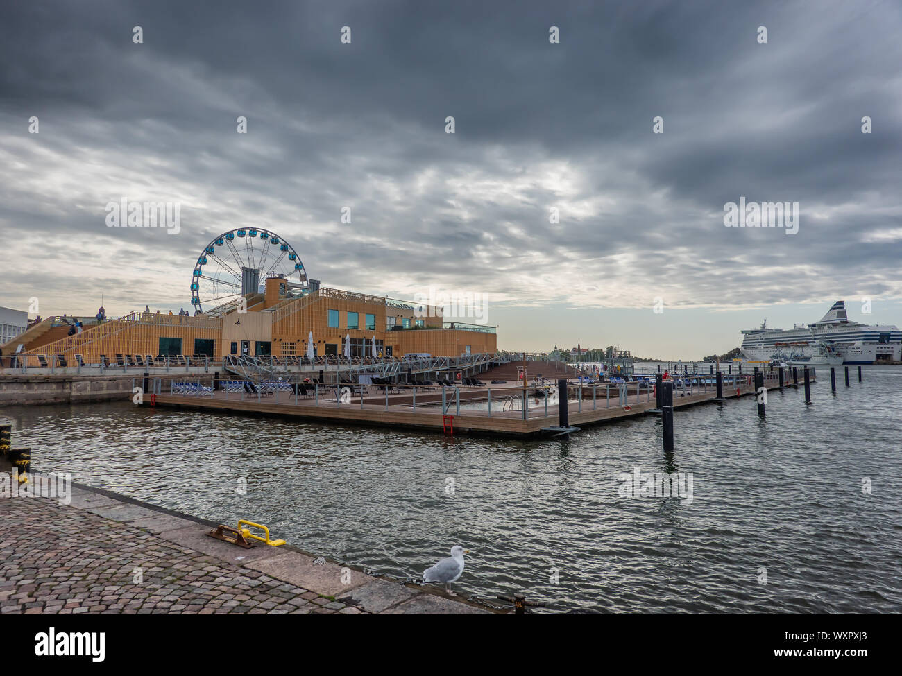 Harbor outside pools in Helsinki, capital of Finland Stock Photo - Alamy