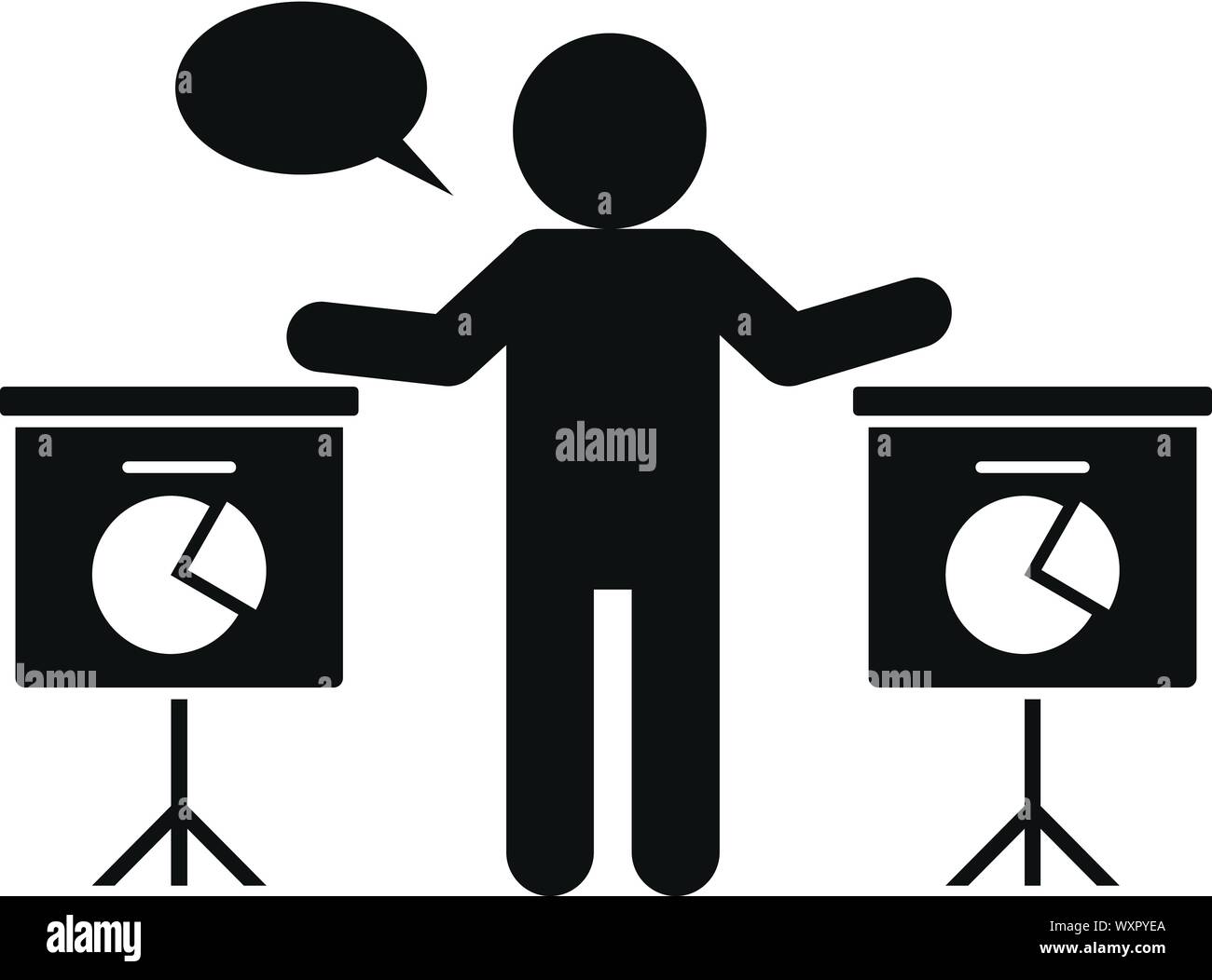 Lesson lecture icon. Simple illustration of lesson lecture vector icon ...