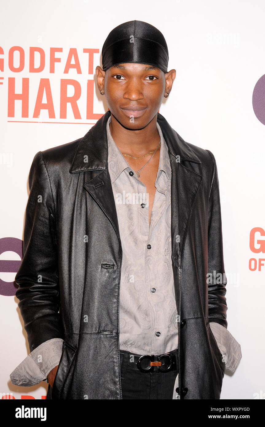 Model Dominic Agustin attends the Godfather of Harlem screening at the ...