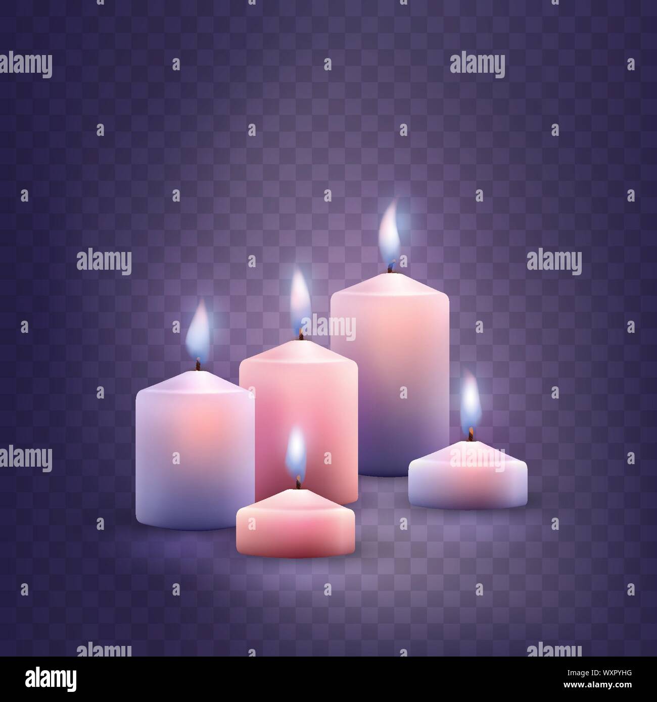 Vector Burning Candles Stock Vector Image & Art - Alamy