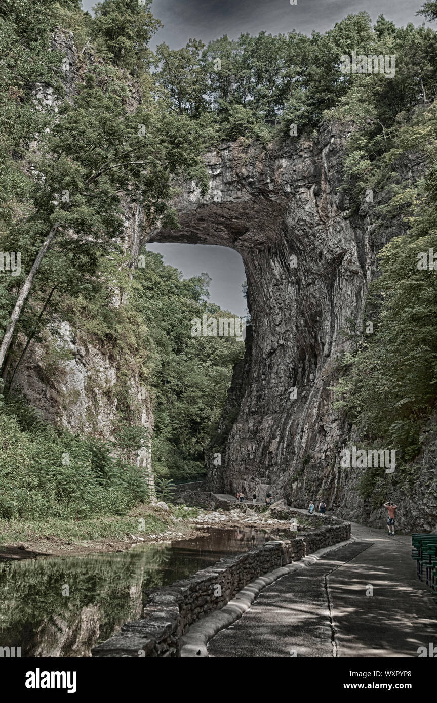 National Park in Virginia shows off the Natural Rock Bridge Stock Photo ...