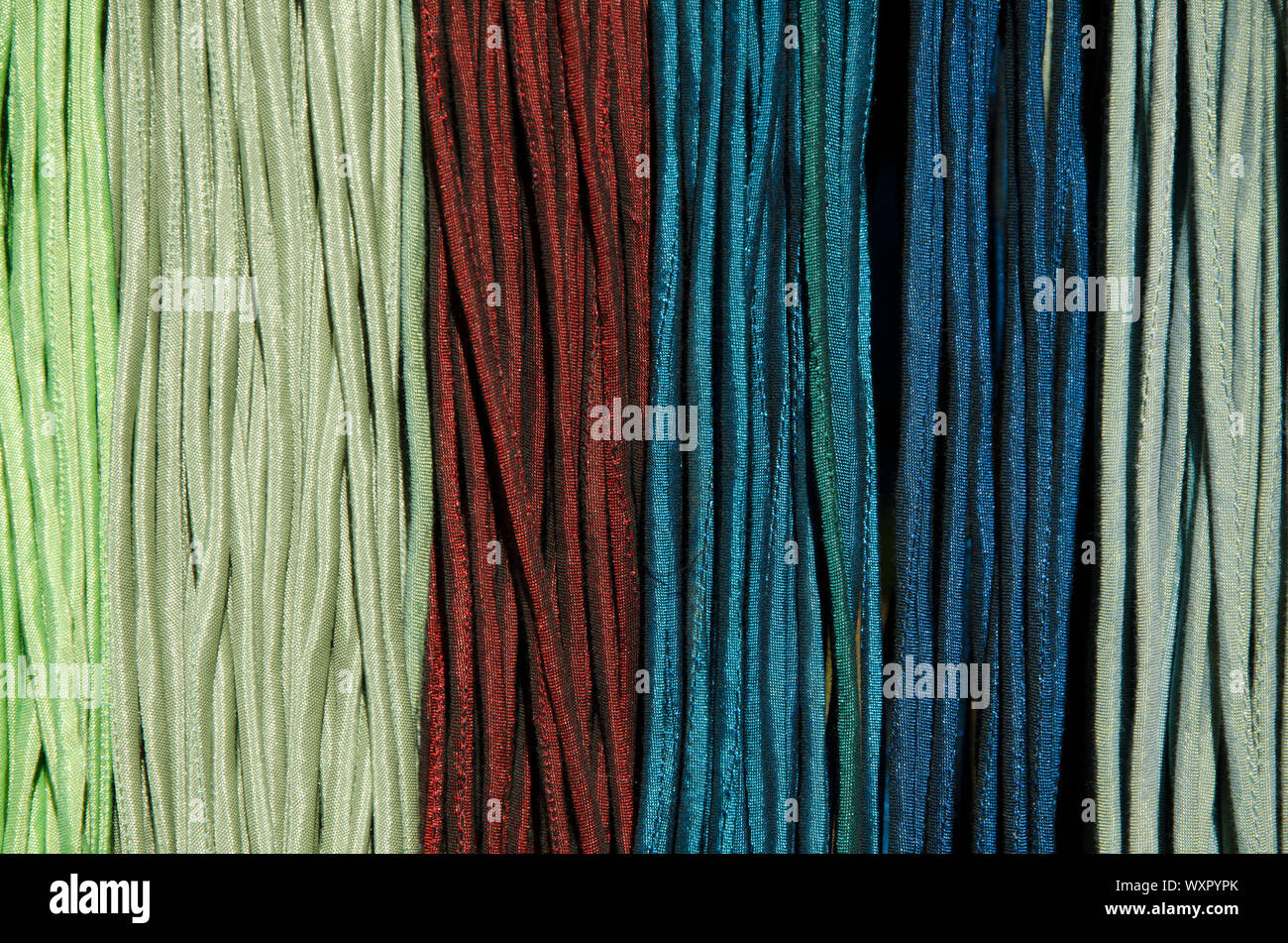Multi-Colored Striped Fabrics Stock Photo - Alamy