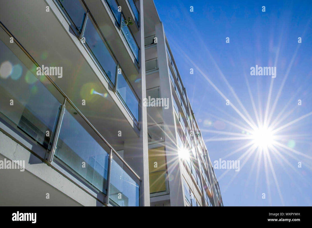 Modern Building with Sunbeam Stock Photo - Alamy