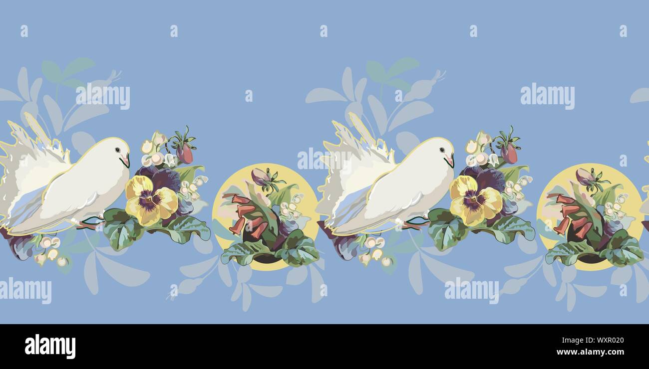 Wedding Doves Border