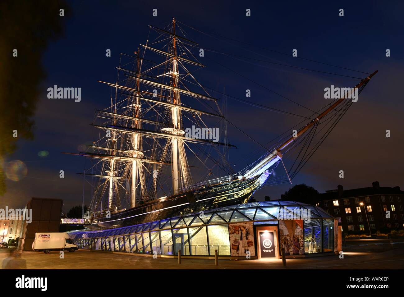 Cutty sark at night Stock Photo - Alamy