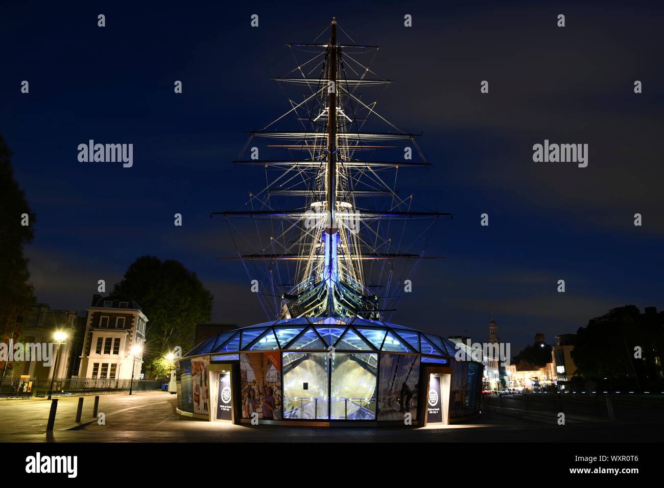 Cutty sark at night Stock Photo - Alamy