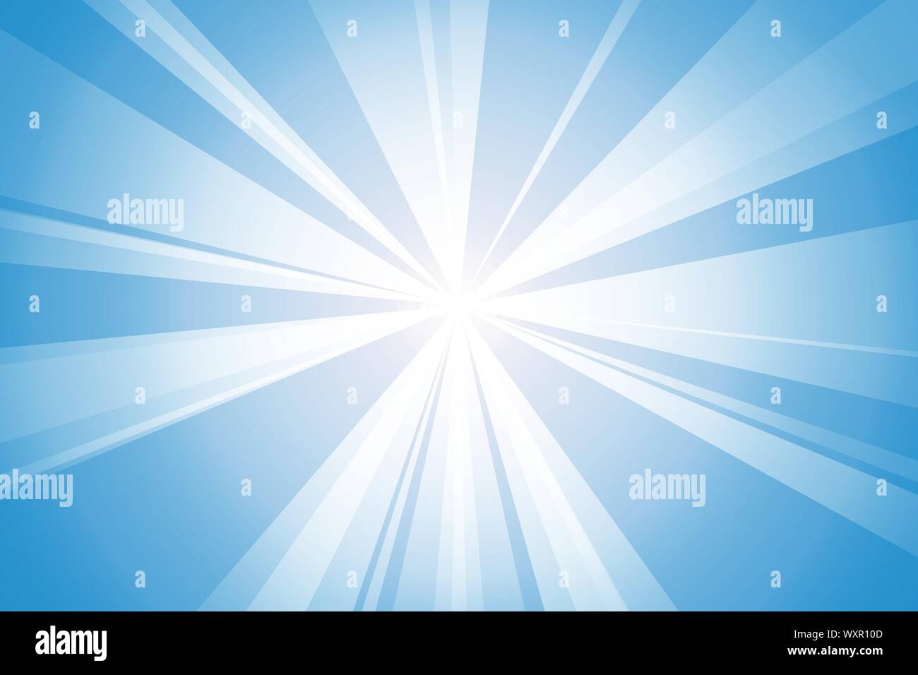 Bright ray abstract and light blue background, vector and illustration ...