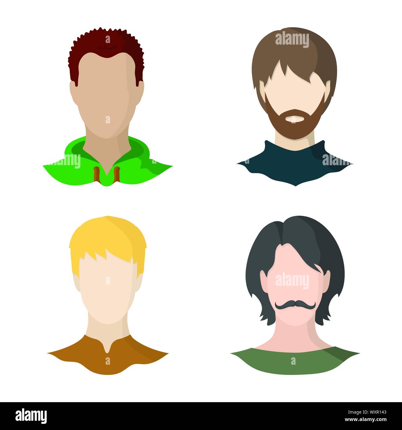 Vector illustration of avatar and dummy icon. Set of avatar and figure ...