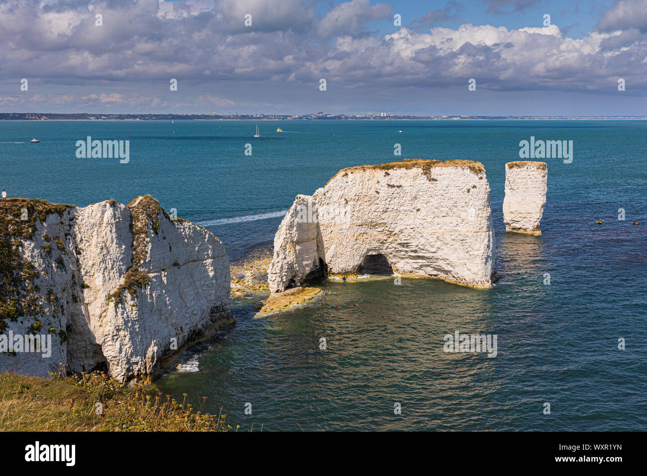 Old Harry Rocks are three chalk formations, including a stack and a ...