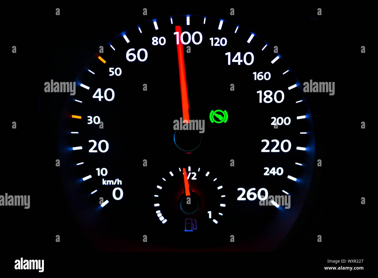 Dashboard speedometer km h hi-res stock photography and images - Alamy