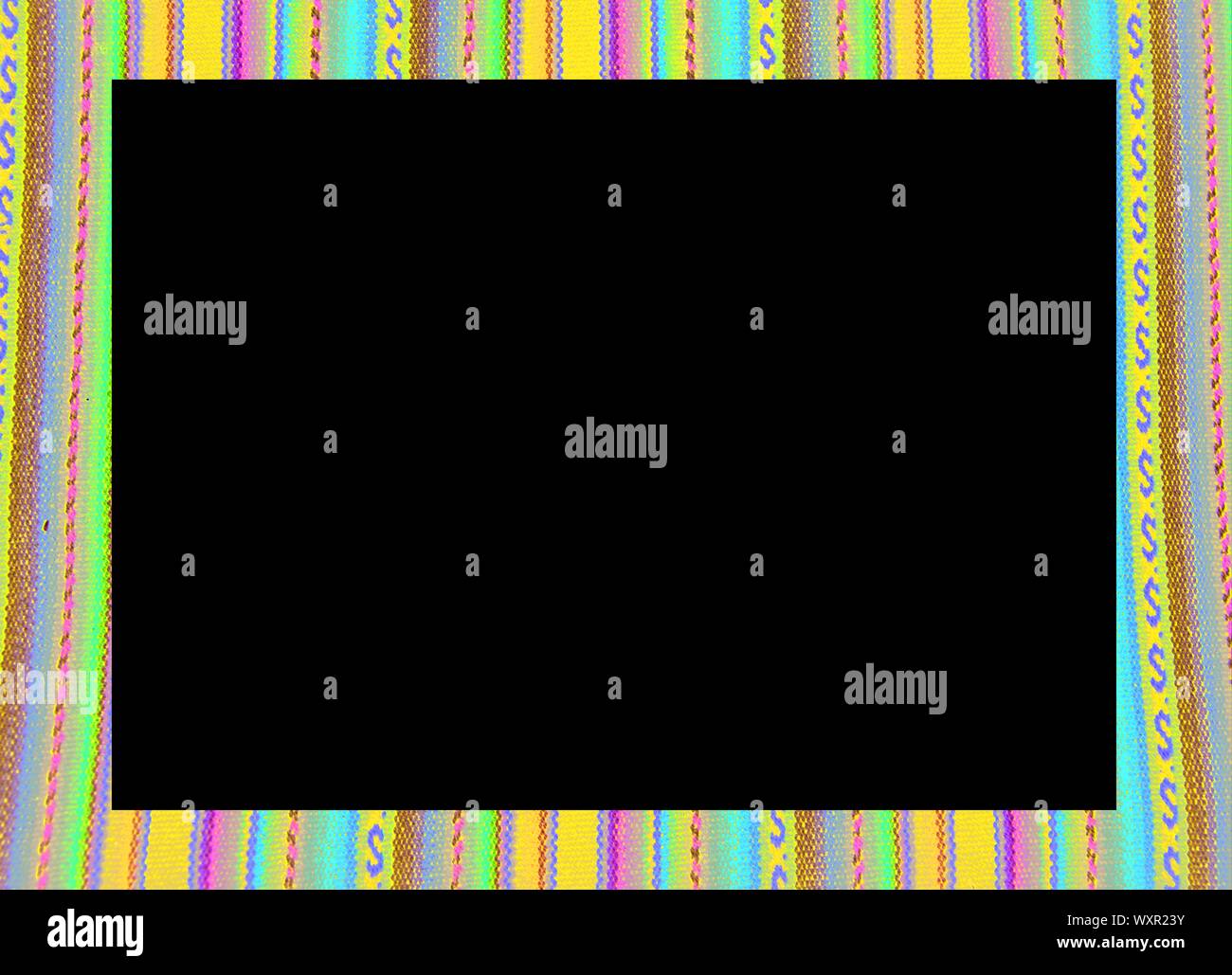 colorful peruvian inka fabric textile, writen in PERU text lima peru ...