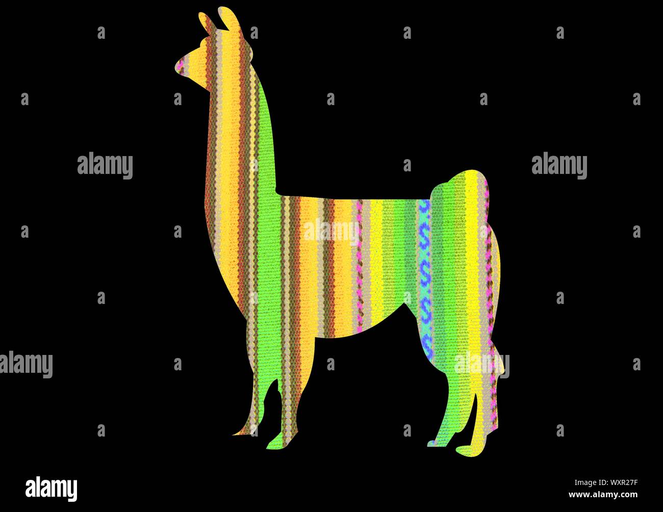 colorful peruvian inka fabric textile, writen in PERU text lima peru ...