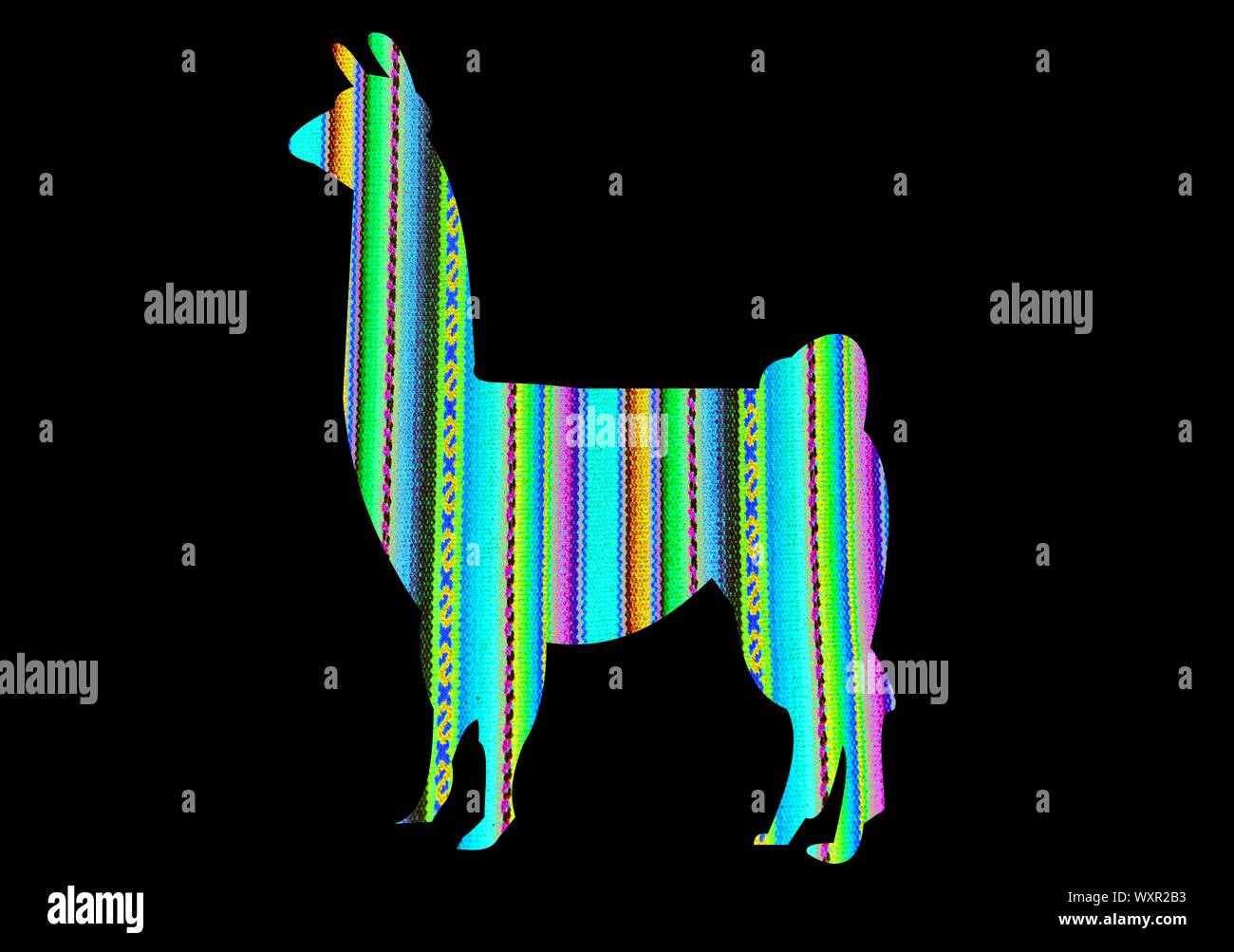 colorful peruvian inka fabric textile, writen in PERU text lima peru ...