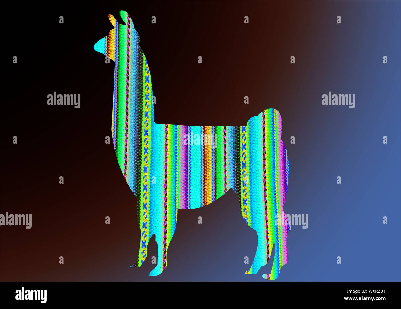 colorful peruvian inka fabric textile, writen in PERU text lima peru ...
