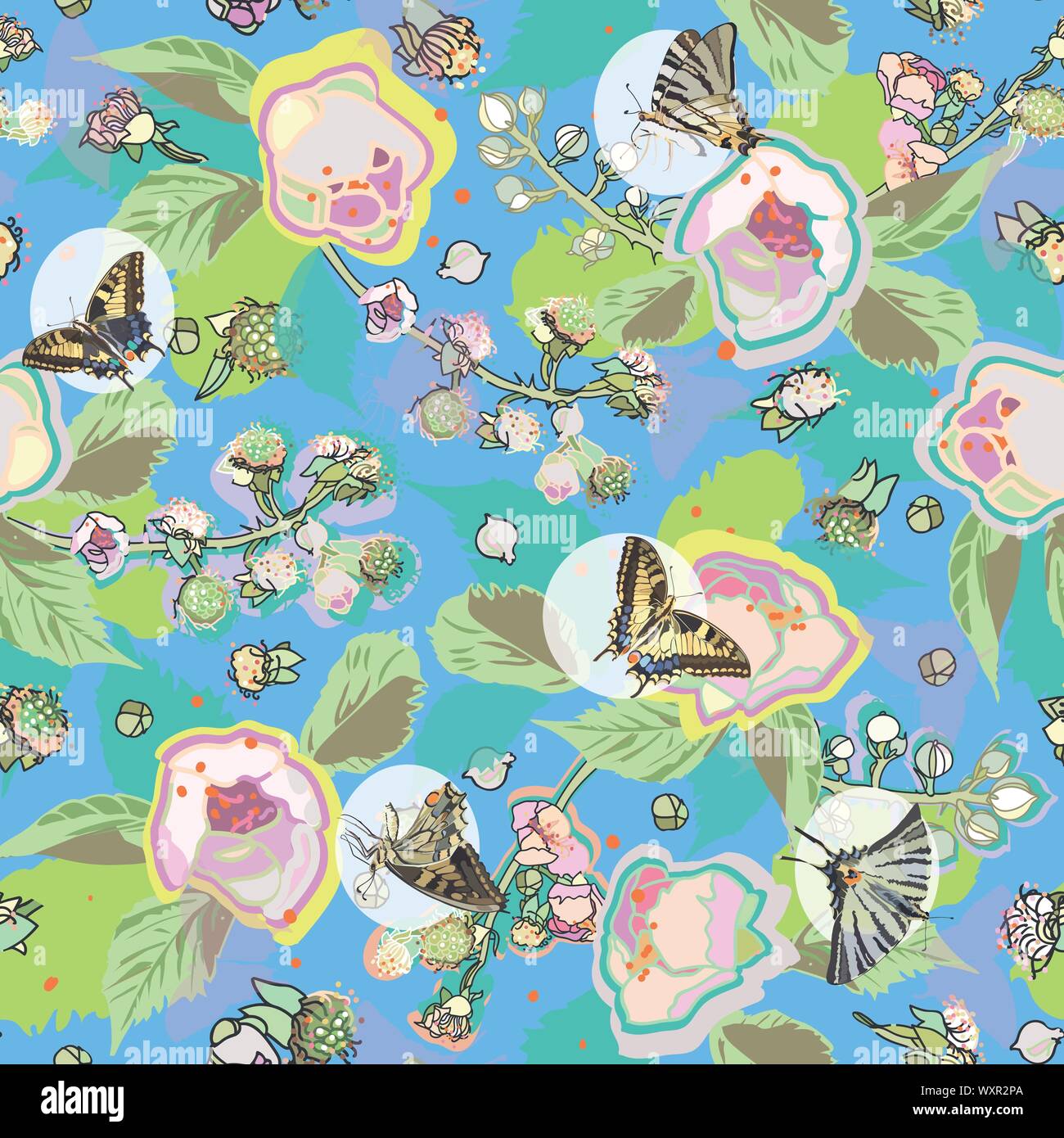 Butterfly brambles Stock Vector Images - Alamy