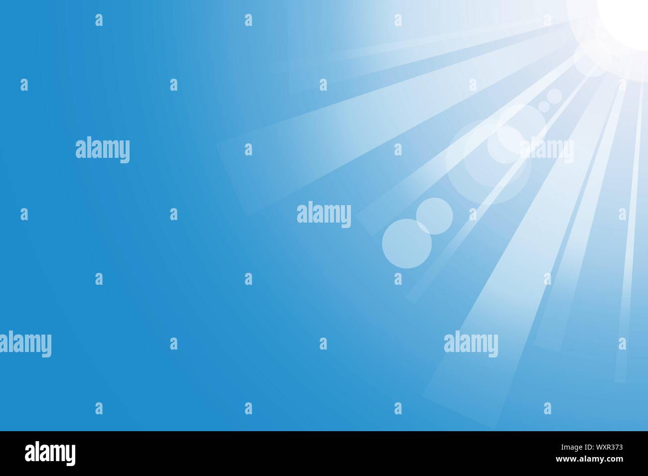 Bright ray abstract and light blue background, vector and illustration ...