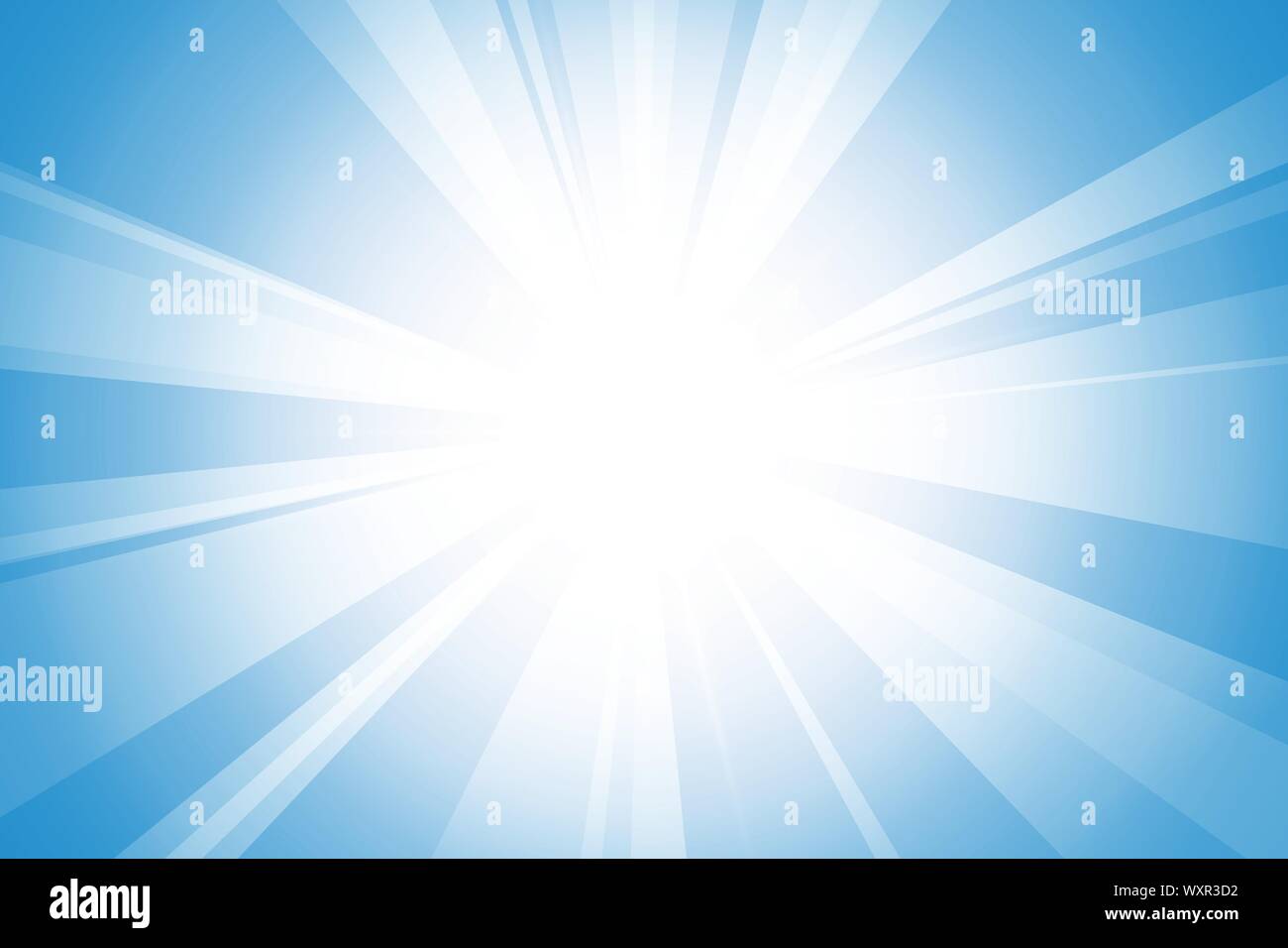 Bright ray abstract and light blue background, vector and illustration ...