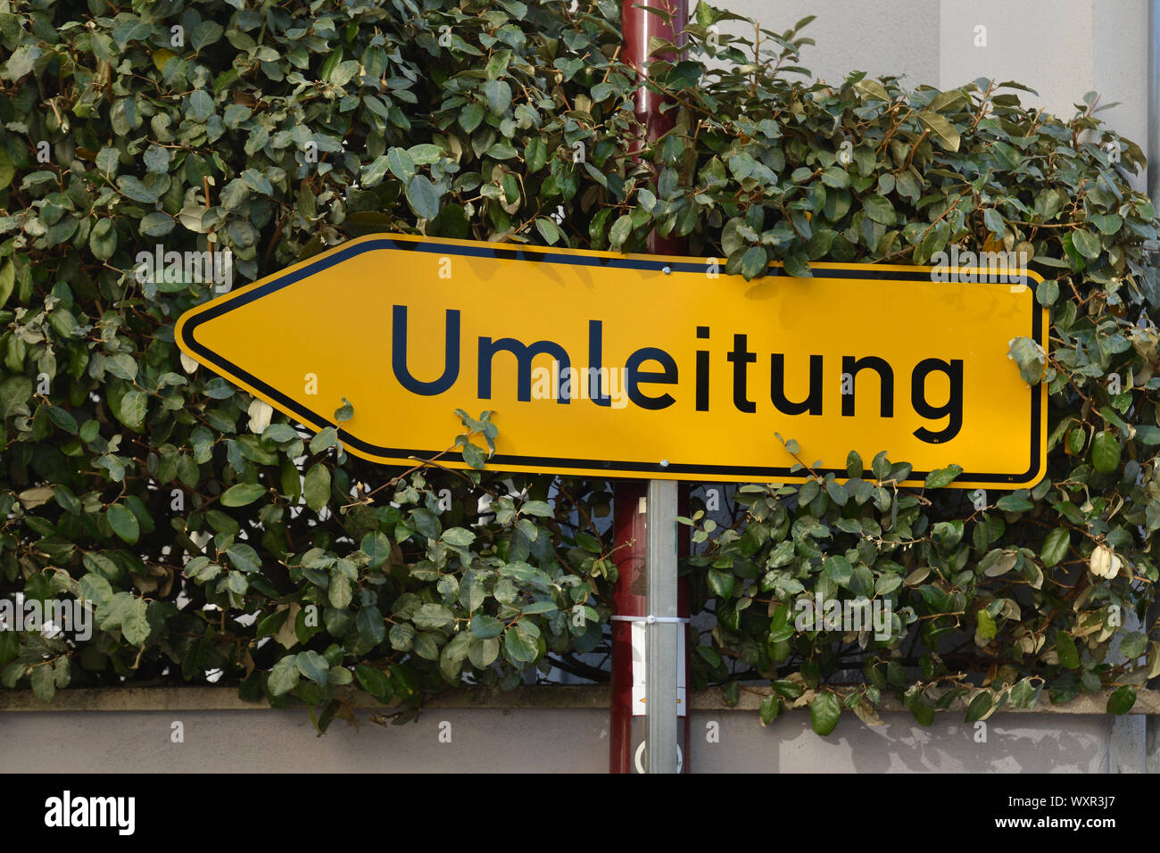 Deviation road sign hi-res stock photography and images - Alamy