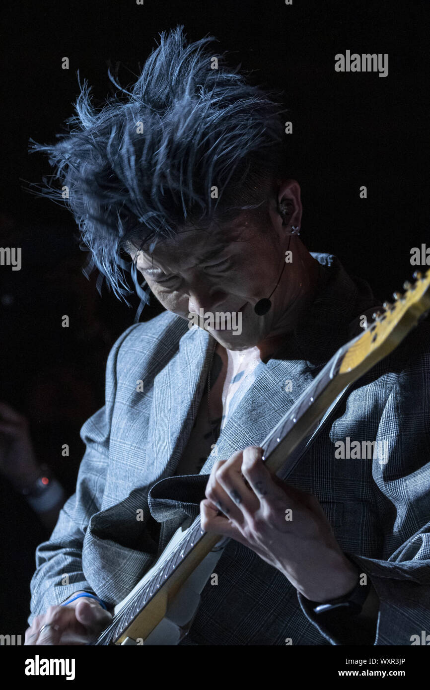 Tokyo, Japan. 17th Sep, 2019. Japanese guitarist Miyavi performs during ...