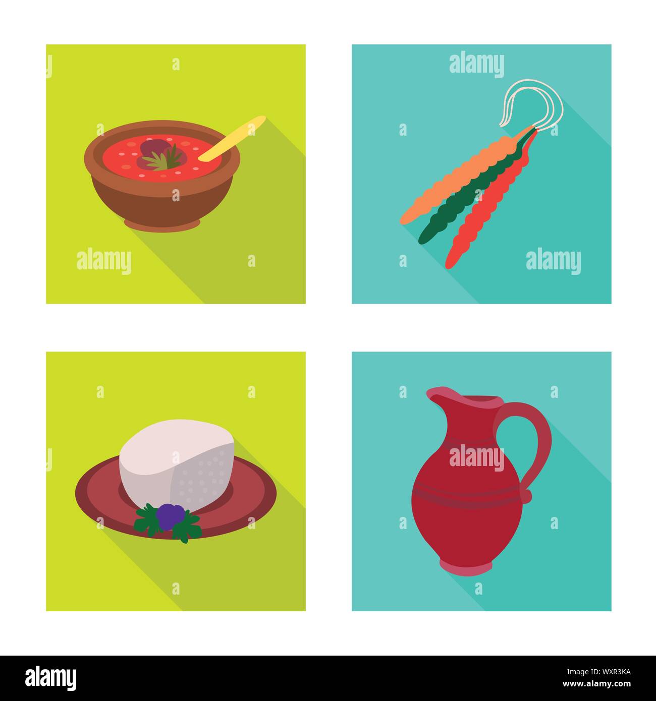 Vector illustration of culture and sightseeing sign. Collection of ...
