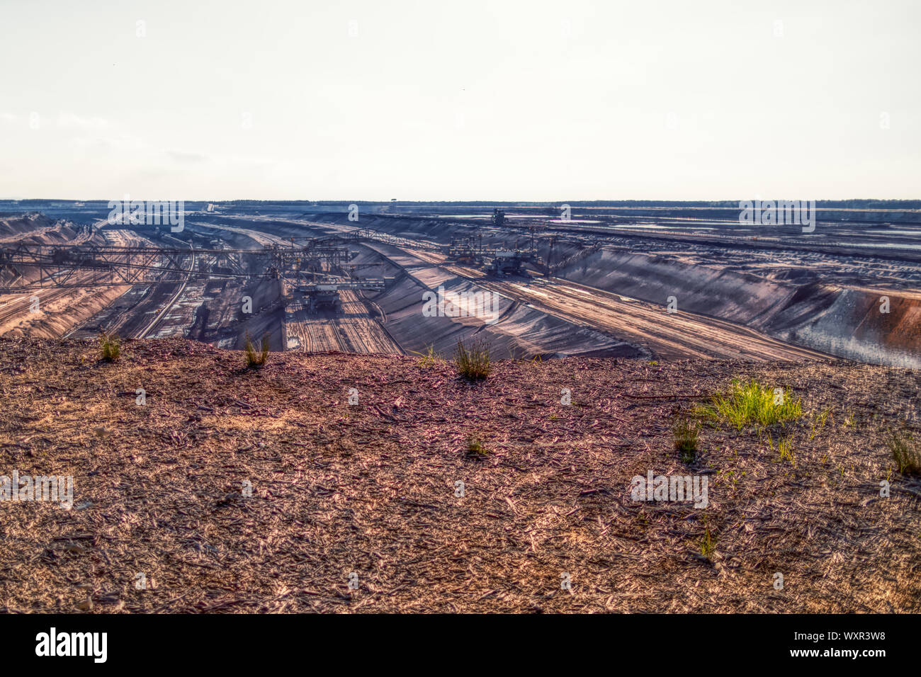 Coal mining with heavy excavator in germany, Boxberg Power Station in ...