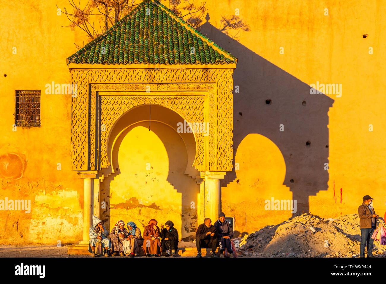 Beautiful ornate Moroccan arch architecture with rich warm colour tones ...