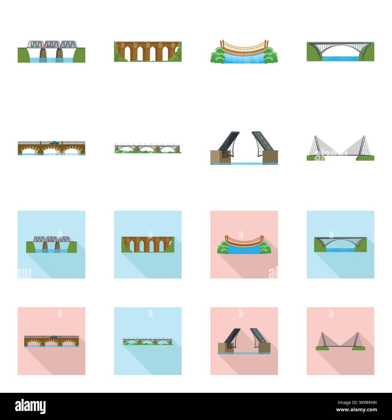 Vector illustration of connection and design symbol. Collection of ...