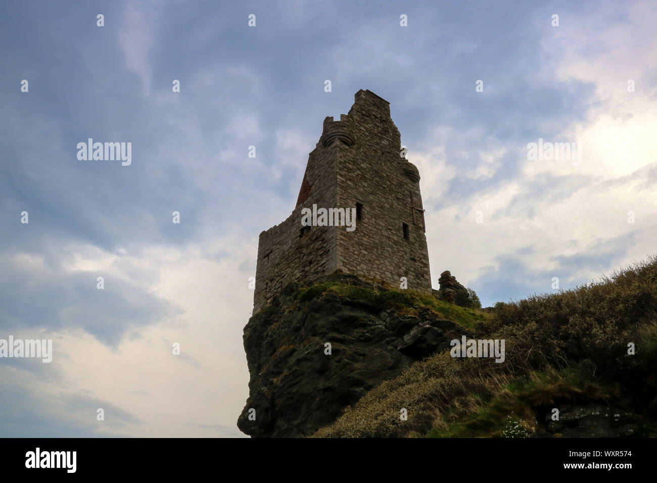 Greenan Castle ruins Ayrshire Scotland in early evening Stock Photo - Alamy