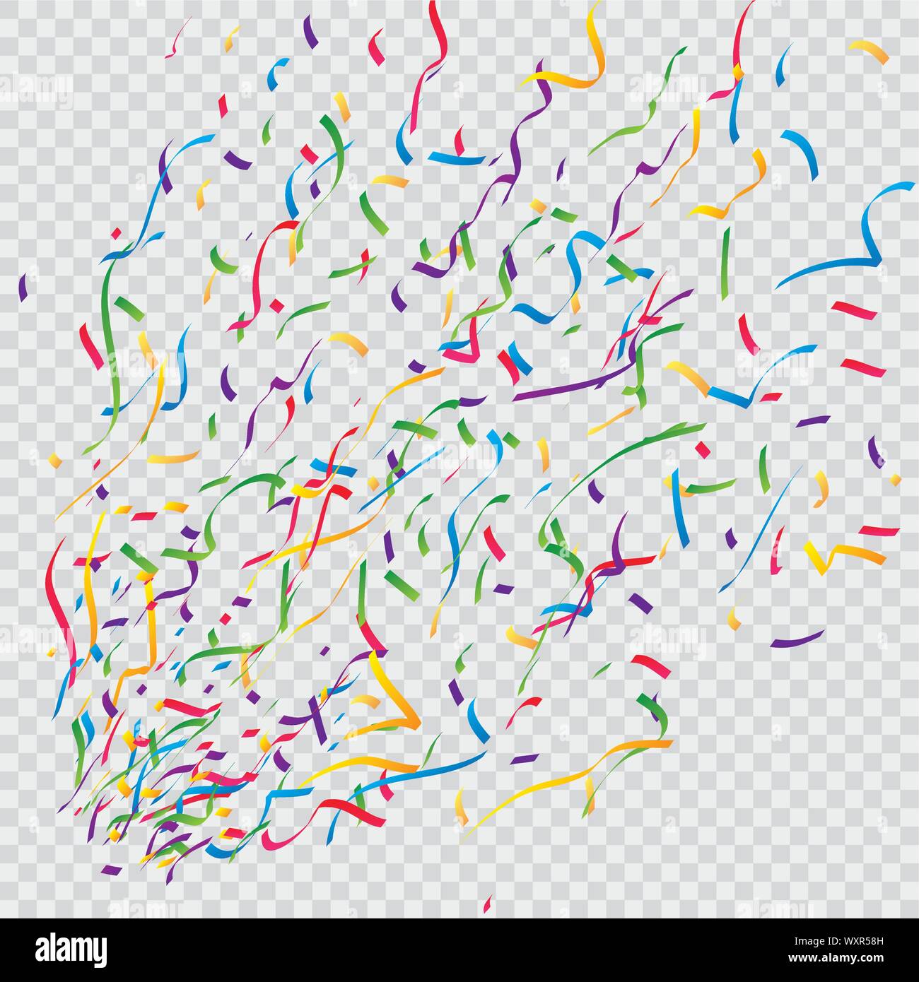 Colorful bright confetti isolated on transparent background. Festive ...