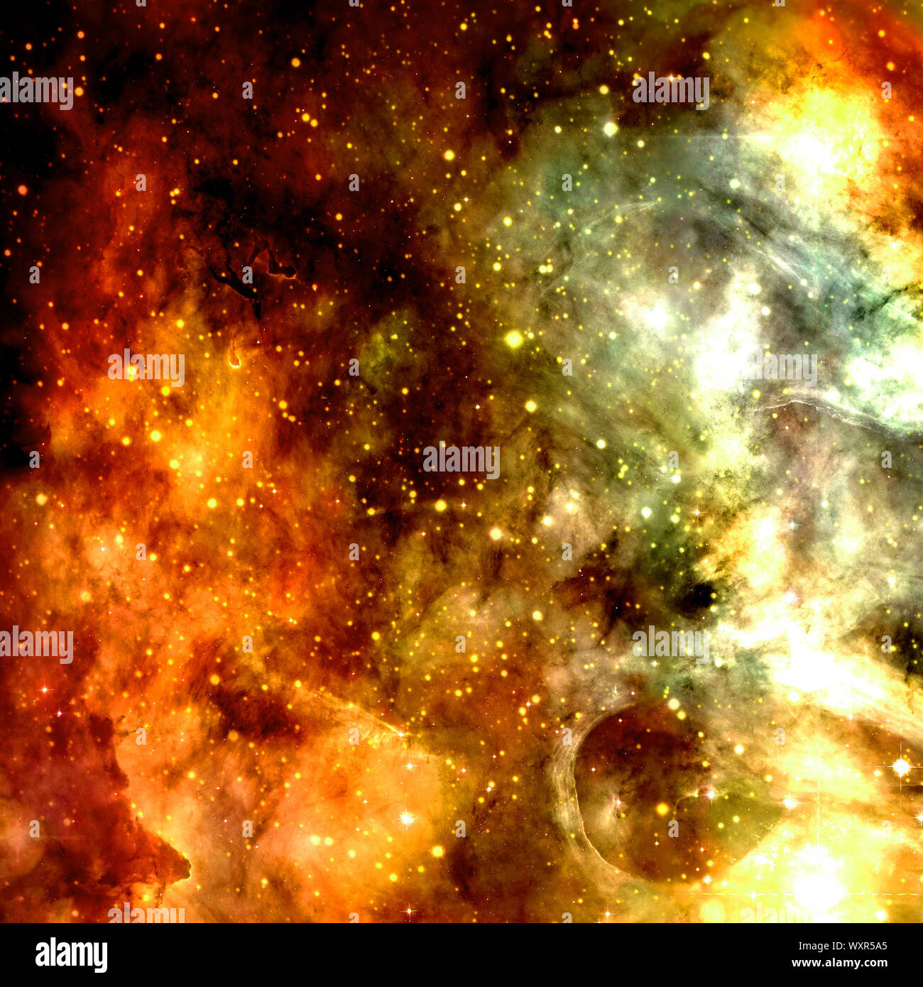 Nebula, starfield, cluster of stars in outer space. Beauty of endless ...