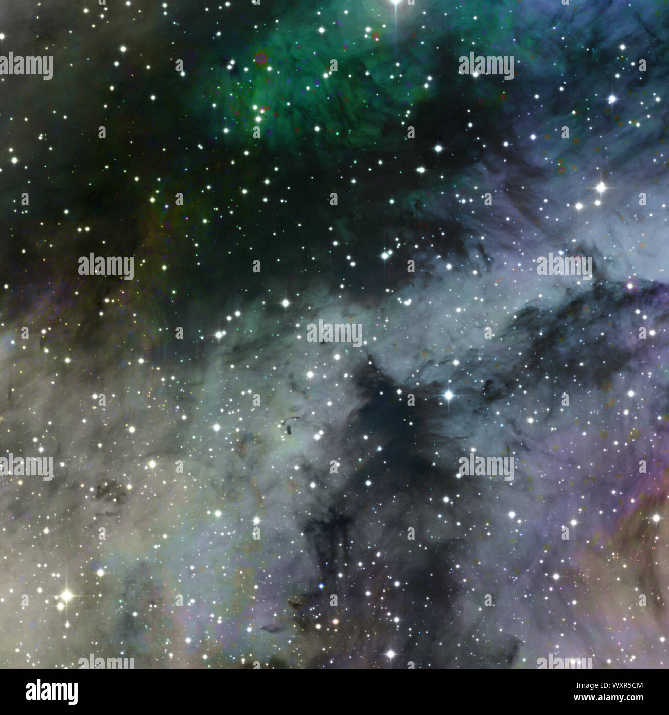 Nebula, starfield, cluster of stars in outer space. Beauty of endless ...