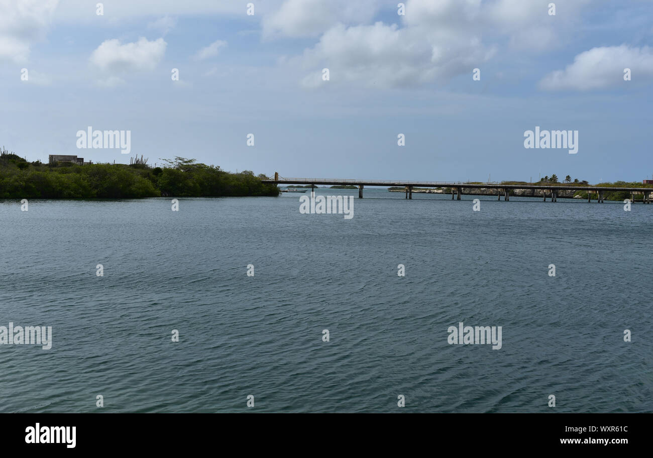 Spanish Lagoon merging with Mango Halto with a bridge extending over it ...