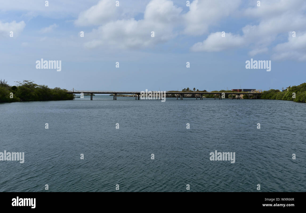 Very long low bridge extending over the Spanish Lagoon Stock Photo - Alamy