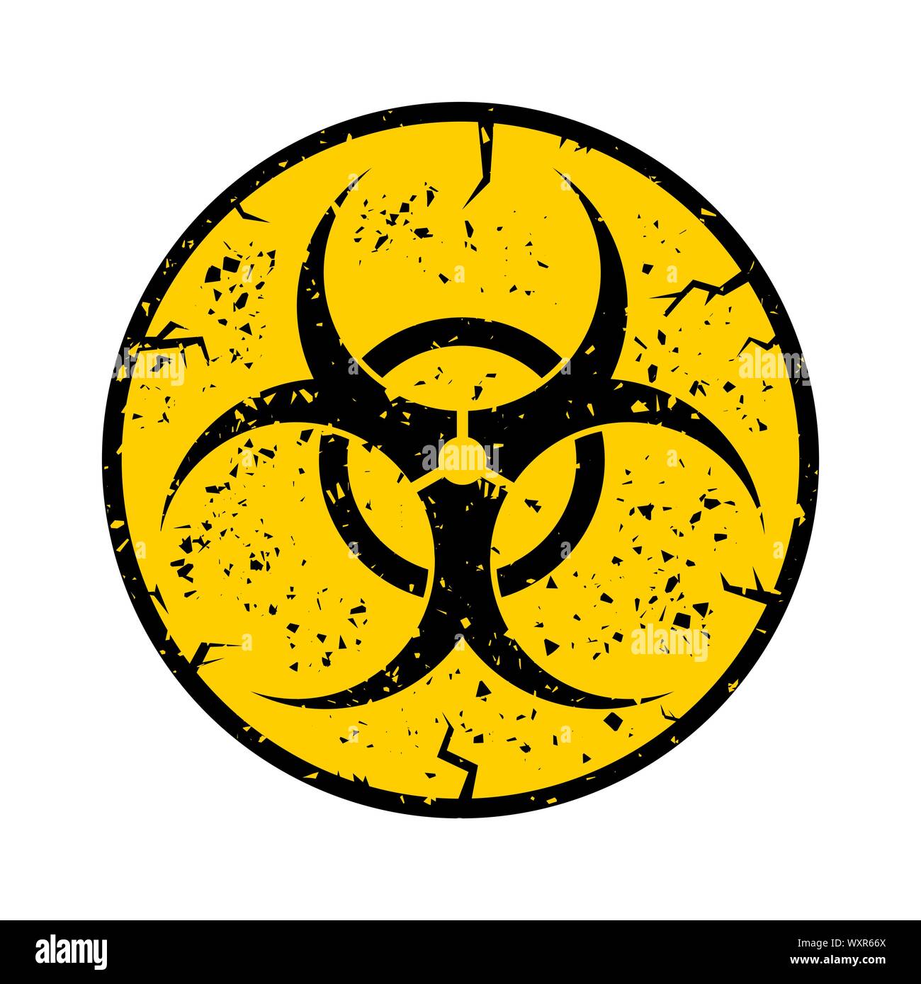 Beware Biohazard Sign Isolated on White Backgrouind Stock Vector Image ...