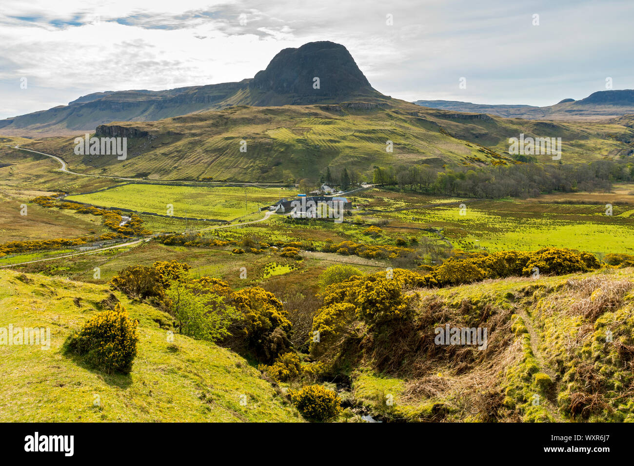 The peak of Preshal More over Gleann Oraid, Talisker Bay, Minginish ...