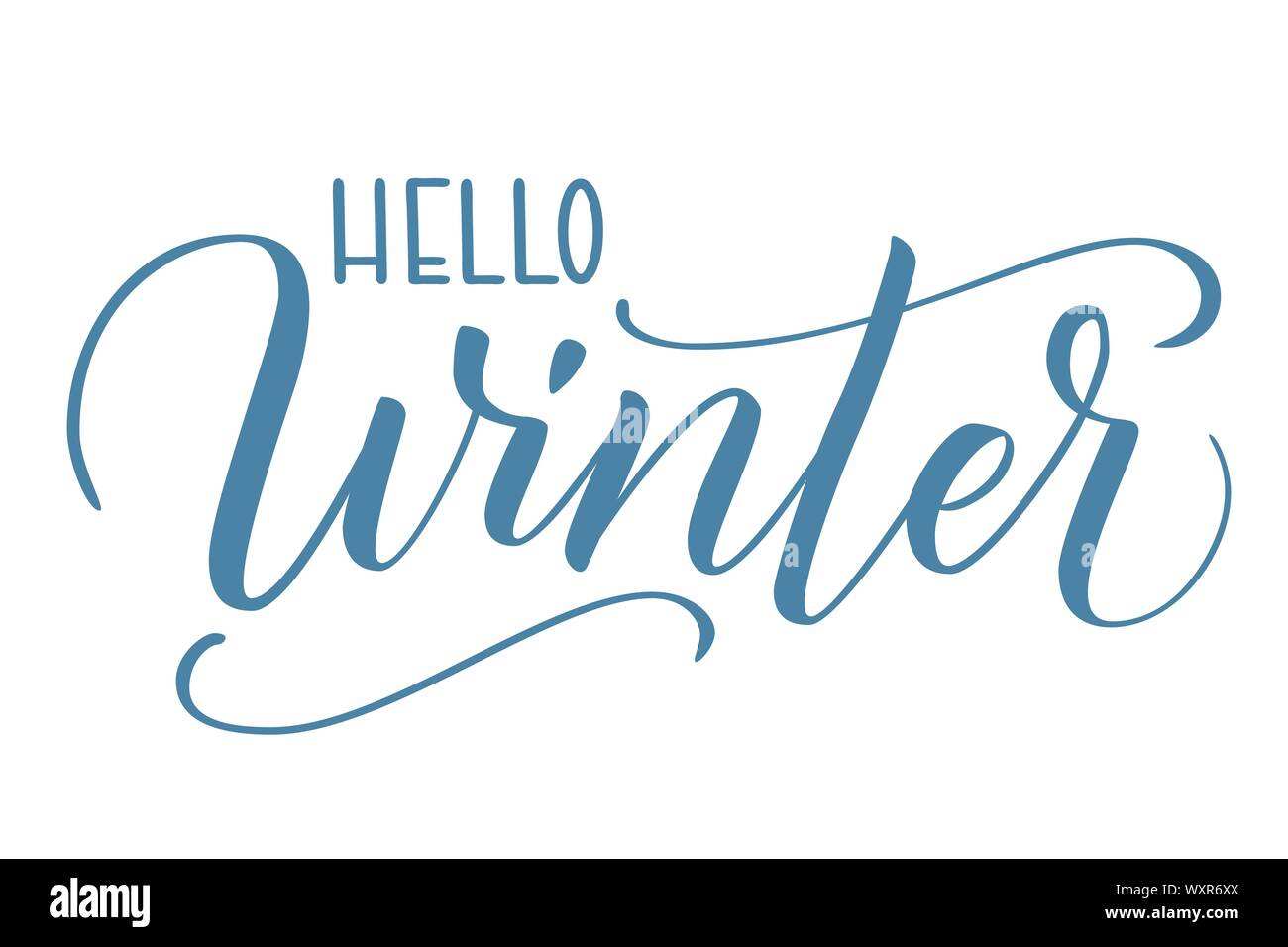 Hello winter black white Cut Out Stock Images & Pictures - Alamy