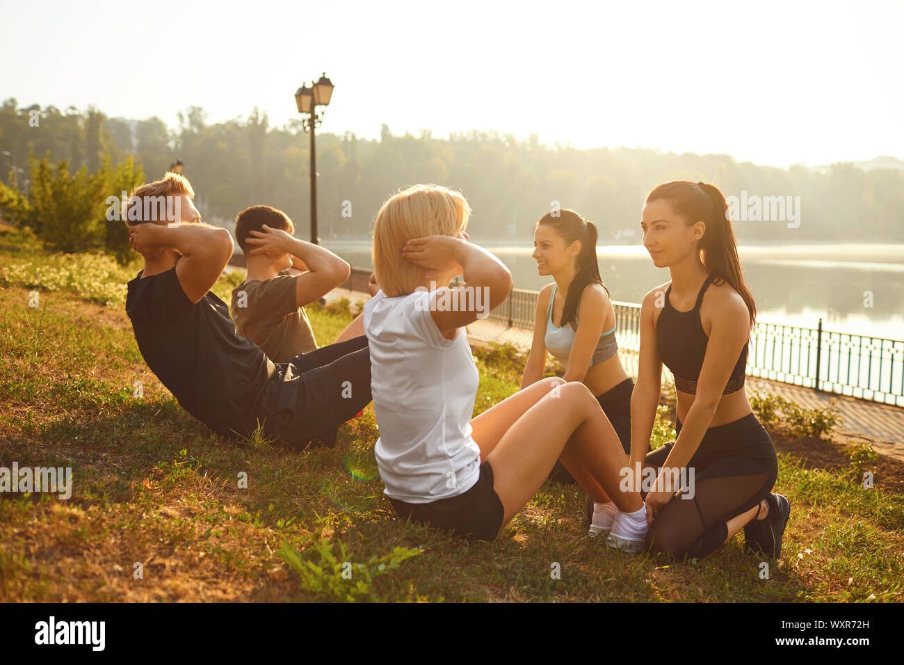 Group exercises hi-res stock photography and images - Alamy