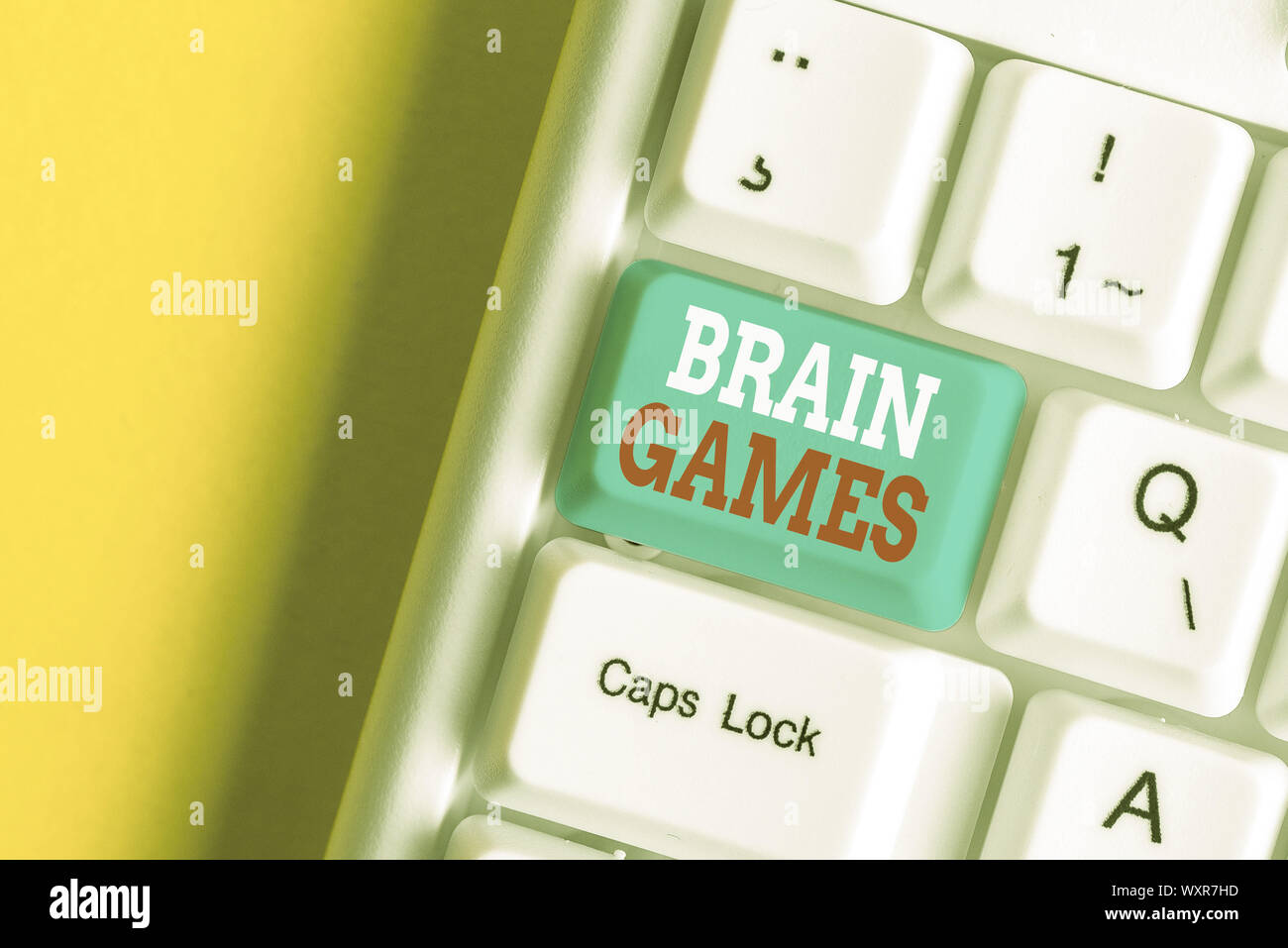 Writing note showing Brain Games. Business concept for psychological ...