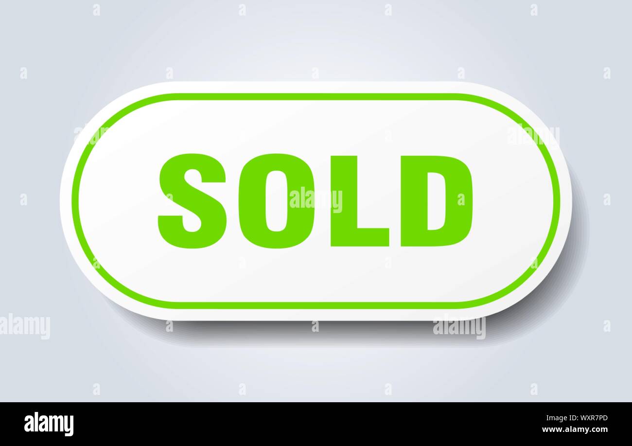 sold sign. sold rounded green sticker. sold Stock Vector Image & Art ...