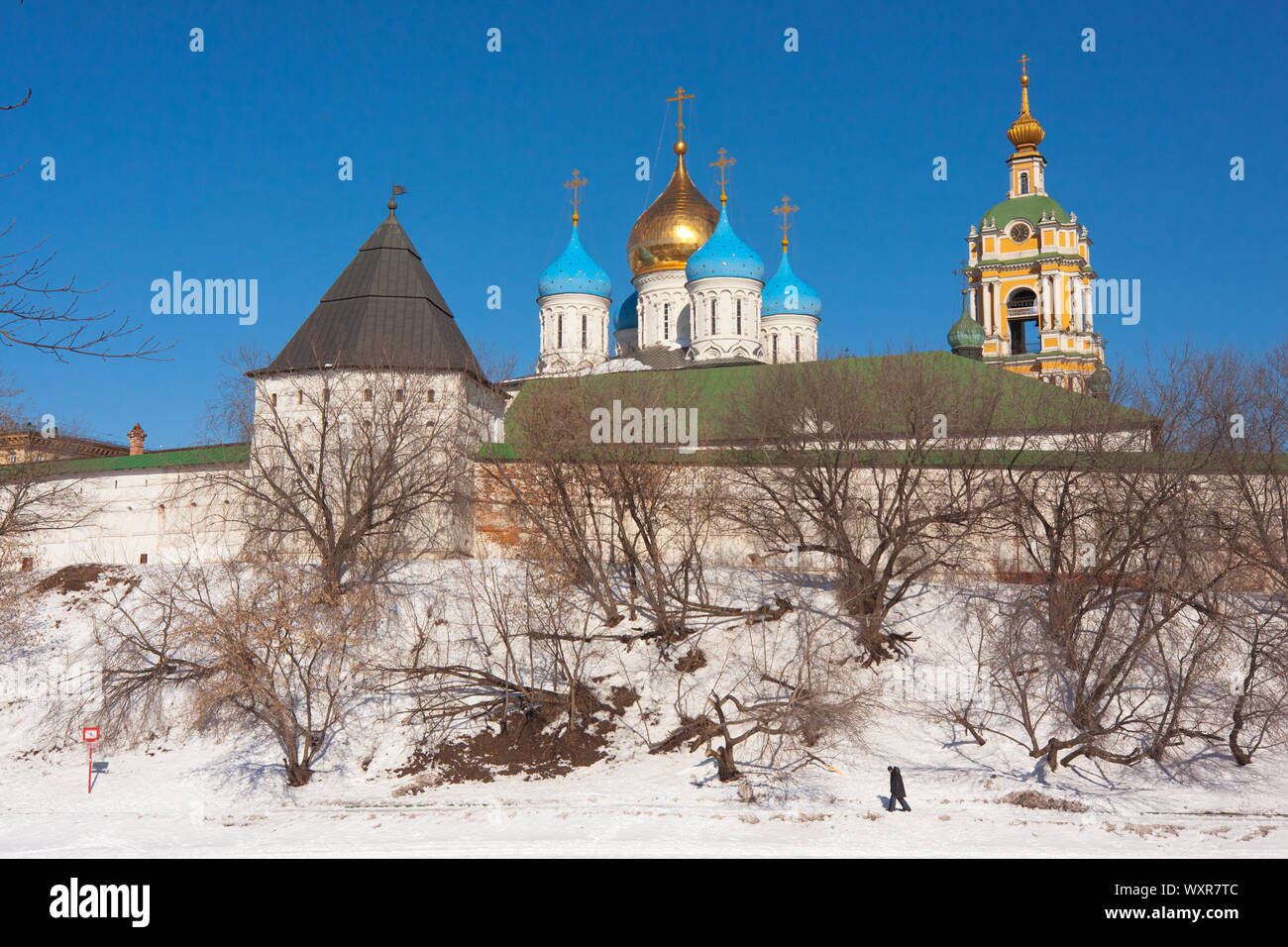 Novospassky Monastery (New monastery of the Saviour) Moscow Stock Photo ...