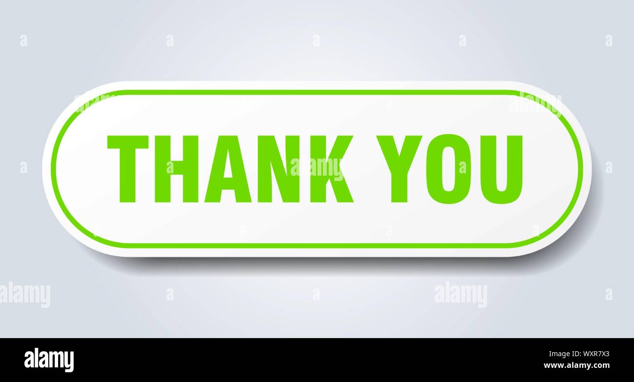 thank you sign. thank you rounded green sticker. thank you Stock Vector ...