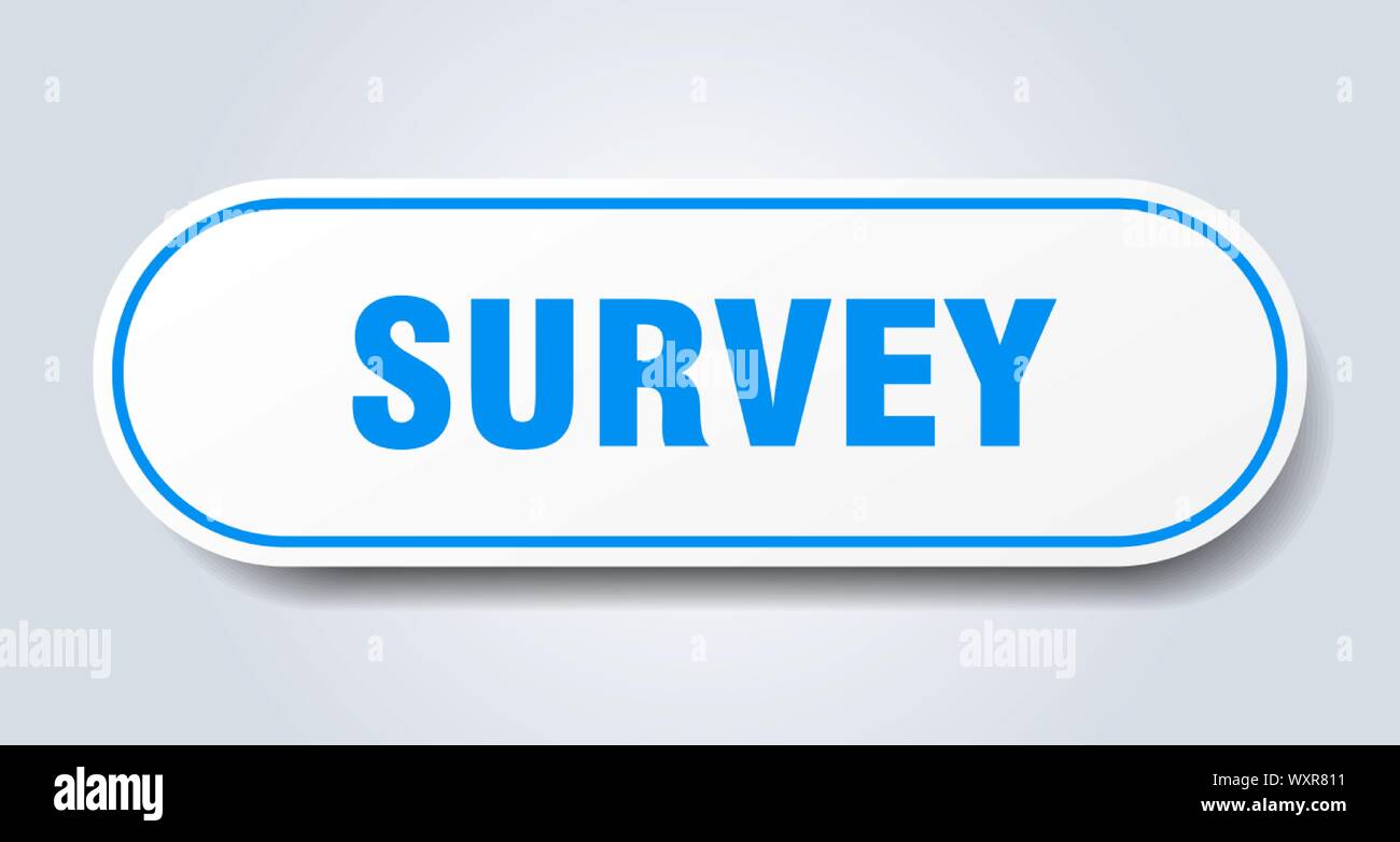 survey sign. survey rounded blue sticker. survey Stock Vector Image ...