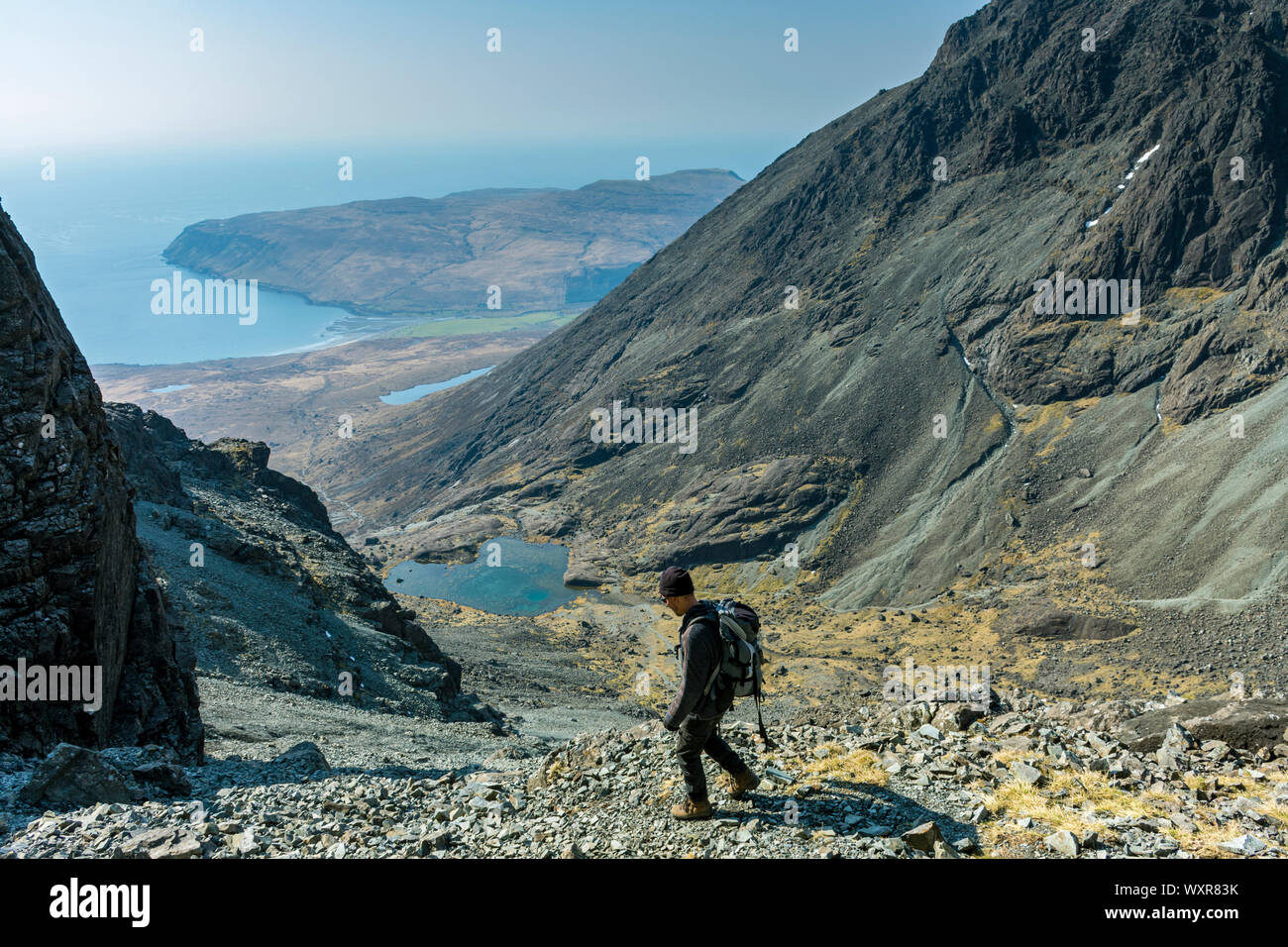 Loch Brittle over Coire Lagan, from the Great Stone Shoot. In the ...
