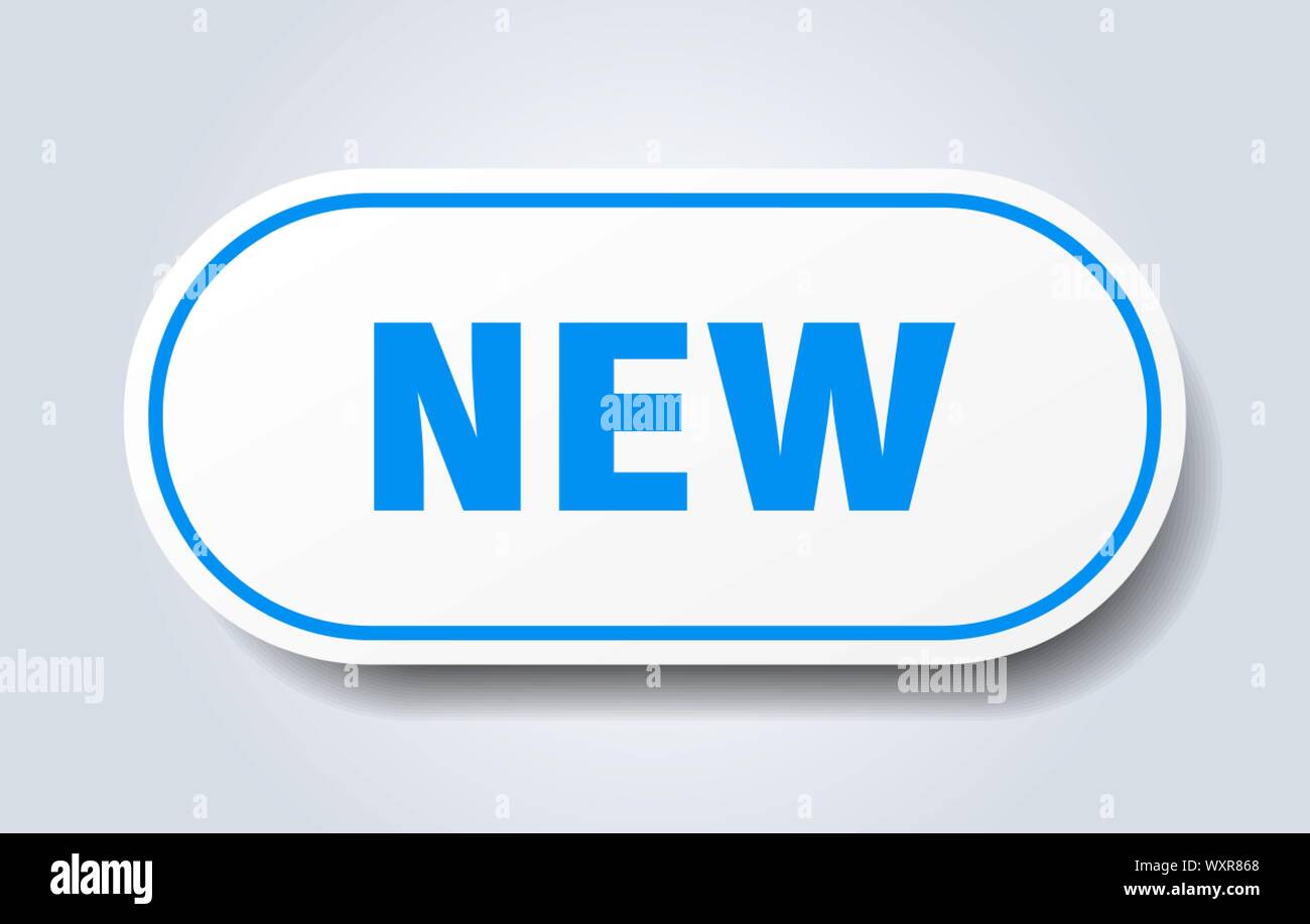 new sign. new rounded blue sticker. new Stock Vector Image & Art - Alamy