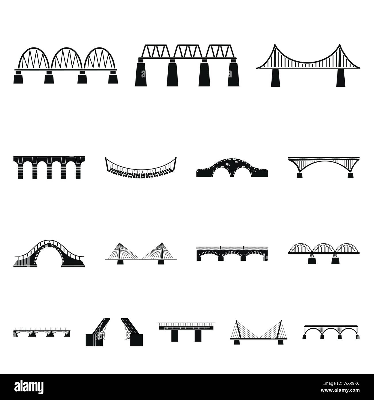 Vector design of construct and side icon. Collection of construct and ...