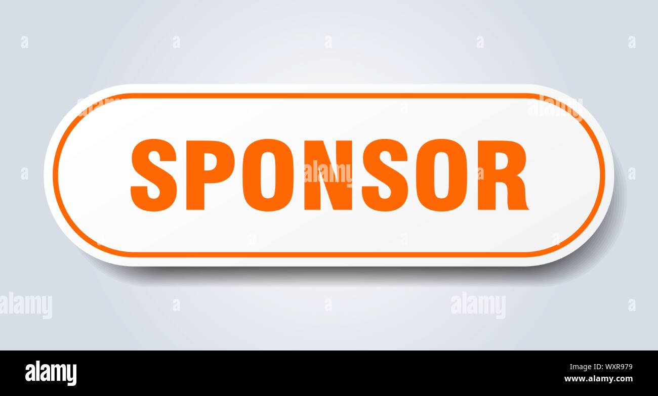 sponsor sign. sponsor rounded orange sticker. sponsor Stock Vector ...